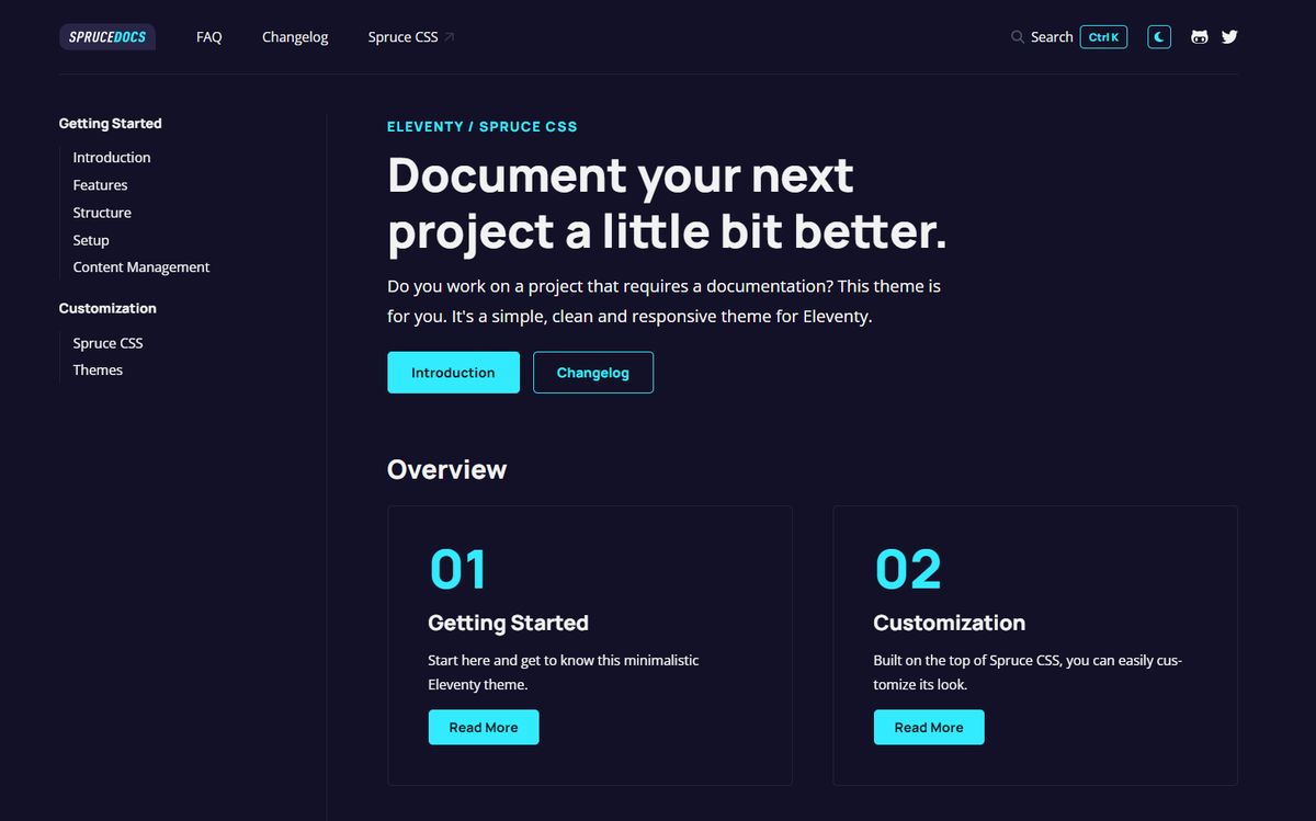 Documentation - Spruce CSS